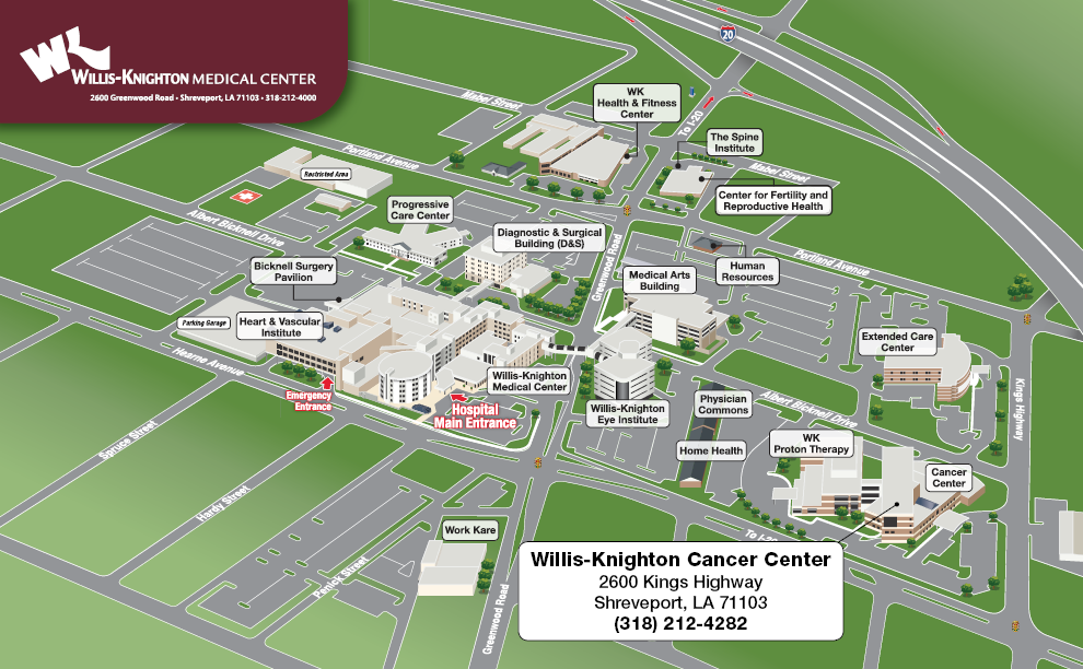 Map & Driving Directions - Contact Us - Willis-Knighton Cancer Center ...